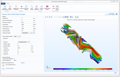 Particle Tracing Module Application Gallery Examples